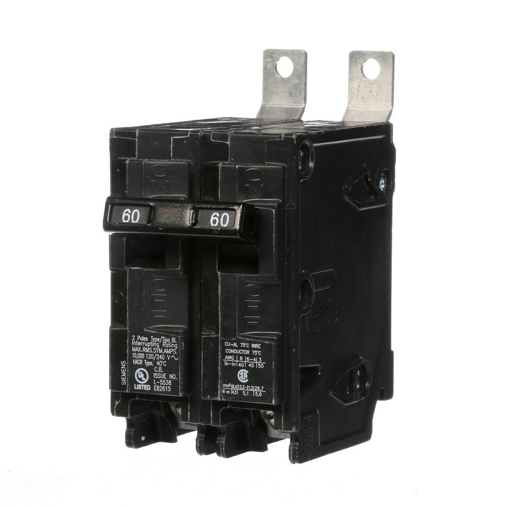 2P 60A 240V Circuit Breaker - Siemens - (BL 260) — Metro Systems